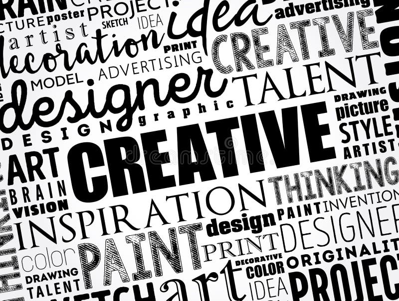 CREATIVE Word Cloud, Creative Business Concept Background Stock ...