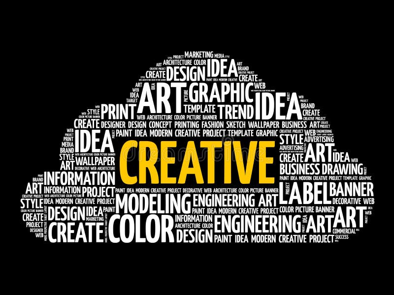 CREATIVE Word Cloud, Creative Concept Stock Illustration - Illustration ...