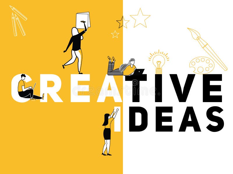 Creative Word Concept Creative Ideas and People Doing Things Stock ...