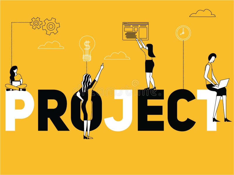 Creative Word Concept Project and People Doing Things Stock ...