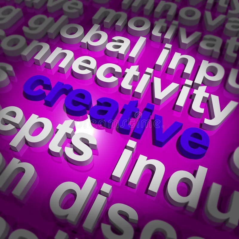 Creative Word Representing Innovative Ideas and Imagination Stock ...