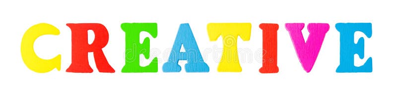 Creative Word with Wooden Letters Stock Image - Image of collection ...