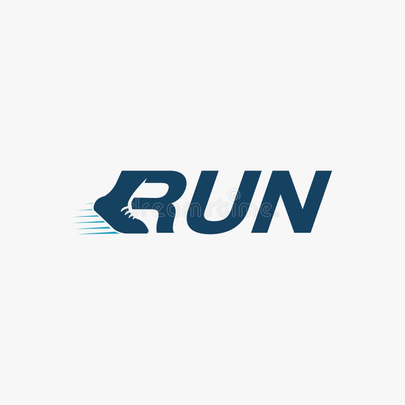 Creative Wordmark Logo, R for Run Logo, Running Logo Vector Template ...