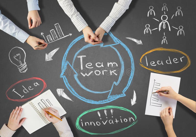 Creative Work of Business Team Stock Image - Image of plan, meeting ...