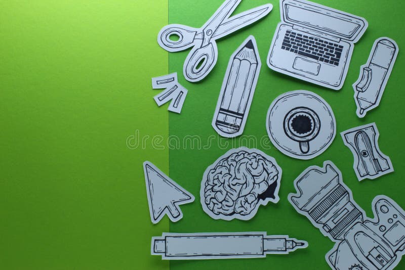 Creative Work Graphic Designer Related Tools Symbols Devices Objects ...