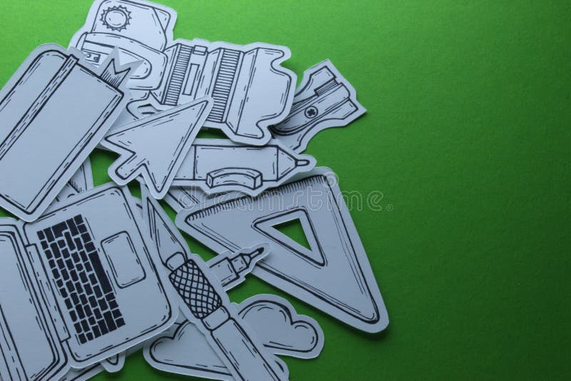 Creative Work Graphic Designer Related Tools Symbols Devices Objects ...