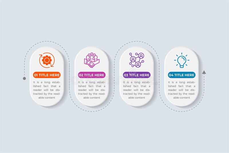 Business Infographic Round Flowchart and Step Classification Layout ...