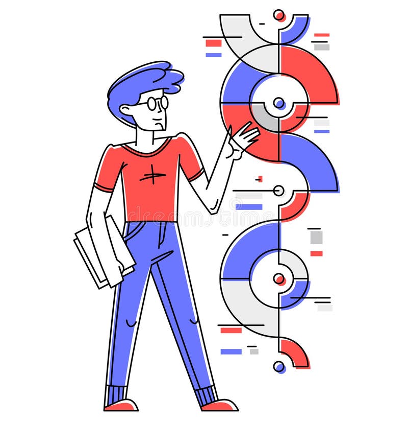 Creative Worker Doing Some Job and Creating Some System, Inspired ...