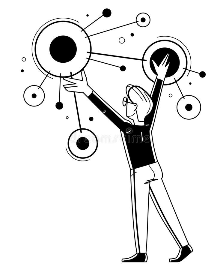 Creative Worker Doing Some Job and Creating Some System, Inspired ...