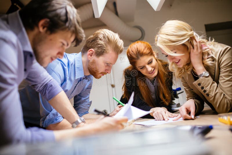 Creative Workers Designing and Planing Stock Image - Image of ...