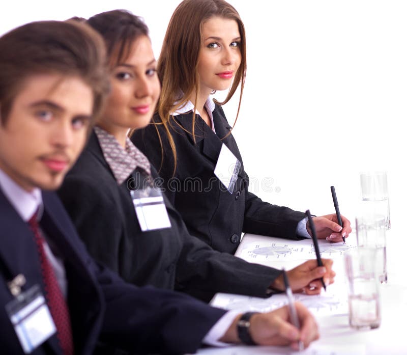 Creative workgroup meeting stock image. Image of looking - 15651043