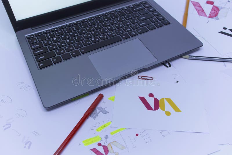 Creative Workplace of a Graphic Designer. Development of a Logo for the ...