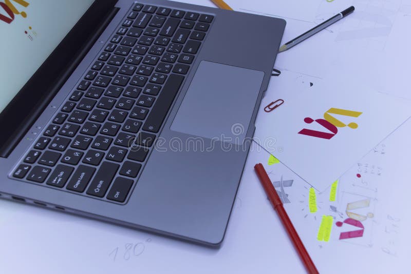 Creative Workplace of a Graphic Designer. Development of a Logo for the ...