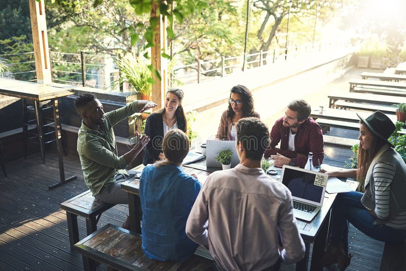 Creative, Workshop and Business People in Cafe for Planning, Strategy ...