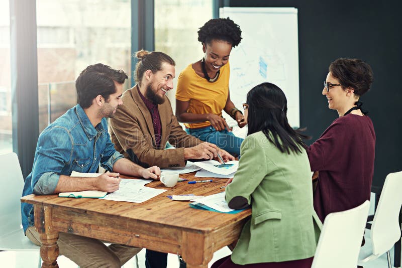 Creative, Workshop and Group of People in Business Chat for Planning ...