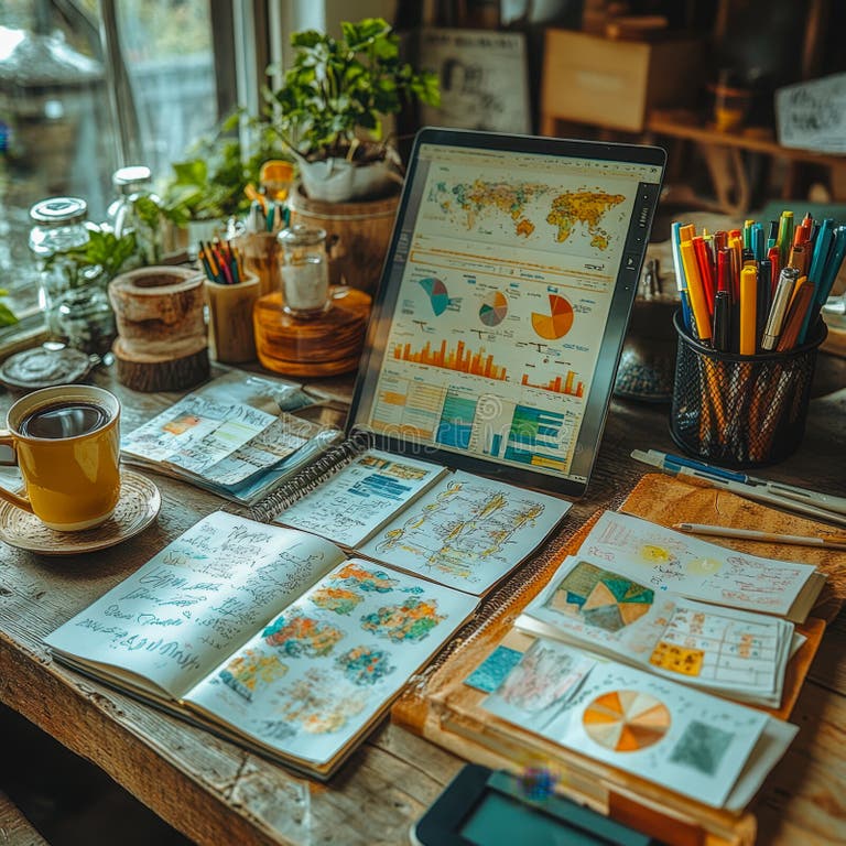 Creative Workspace with Analytics Dashboard and Brainstorming Tools ...