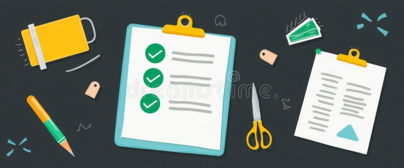 Creative Workspace Checklists Stationery Stock Photos - Free & Royalty ...