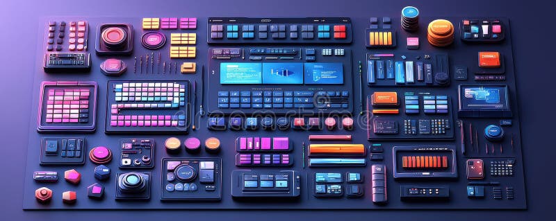 Creative Workspace with Colorful Graphic Design Tools and Desktop Setup ...