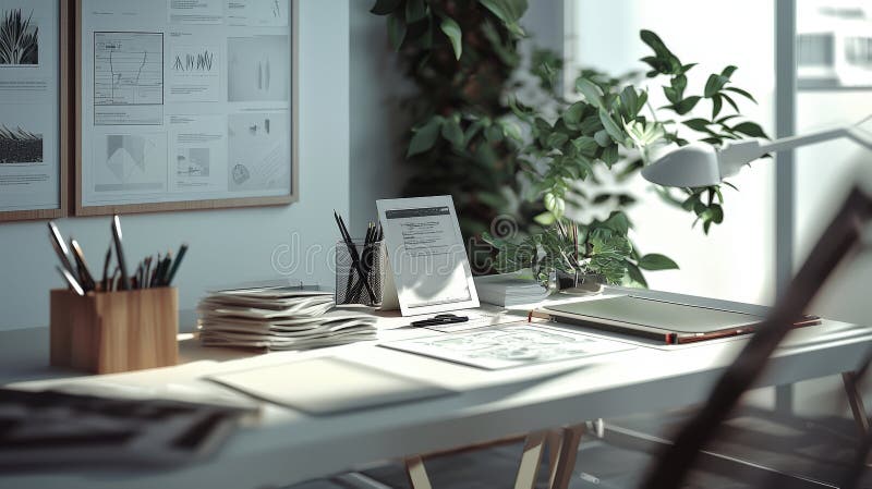 Creative Workspace Design Modern Office Visual Content Bright ...