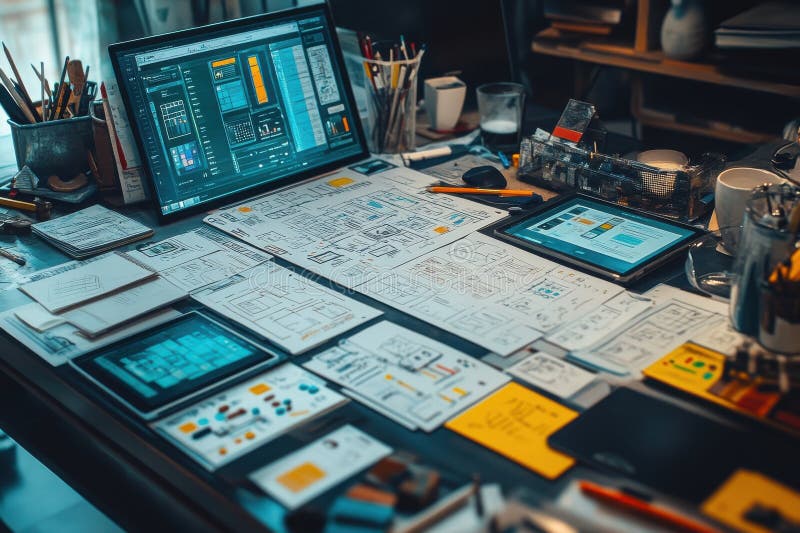 Creative Workspace Design Office Digital Art Productive Environment ...