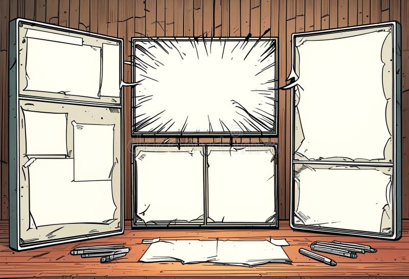 Creative Workspace for Drawing and Brainstorming Ideas on Blank ...