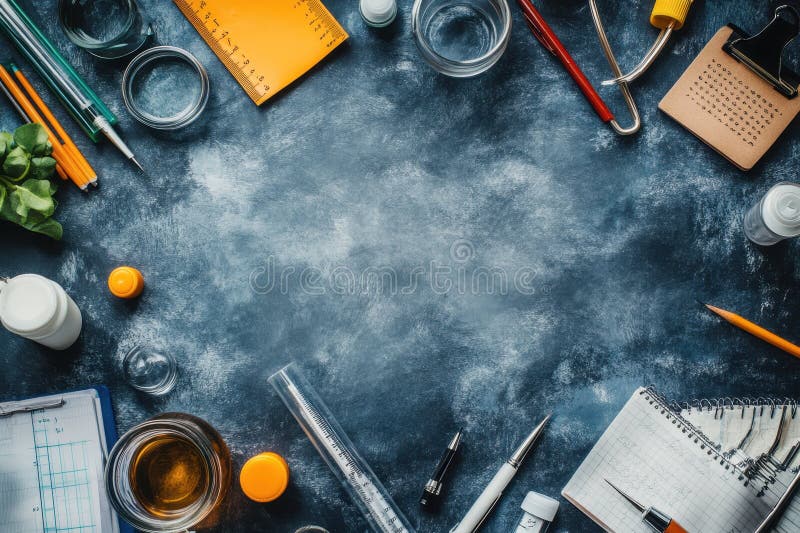 A Creative Workspace Featuring Various Tools and Materials for Artistic ...