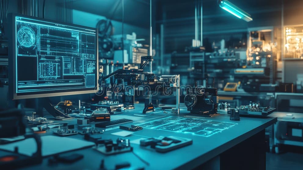 A Creative Workspace Filled with Tools with a Prototype Product ...