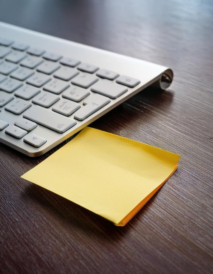Creative Workspace Idea Featuring a Sleek Computer Keyboard and a Blank ...