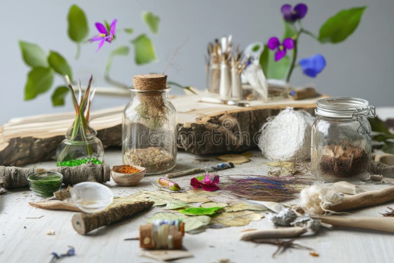 Creative Workspace for Nature-inspired Crafts with Various Materials ...