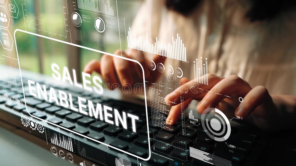 Creative Workspace for Sales Enablement with Digital Overlays and Hands ...