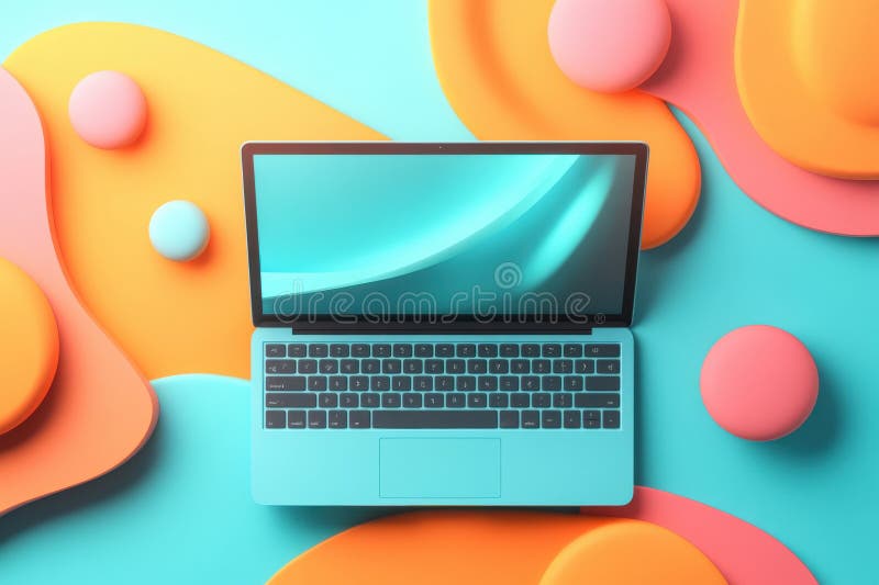 Creative Workspace Setup Home Office Digital Technology Vibrant ...