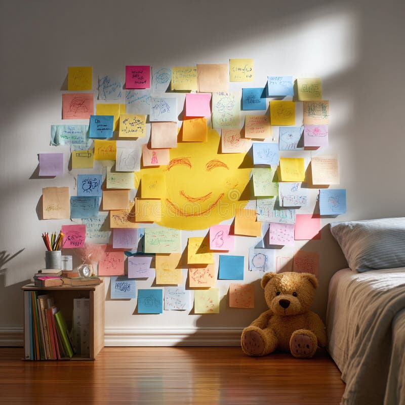 Creative Workspace Showcasing Ideas, Dreams, and Inspiration on a Wall ...