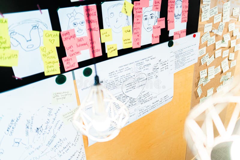 Creative Workstation with Noteboard and Organized Ideas for Productive ...