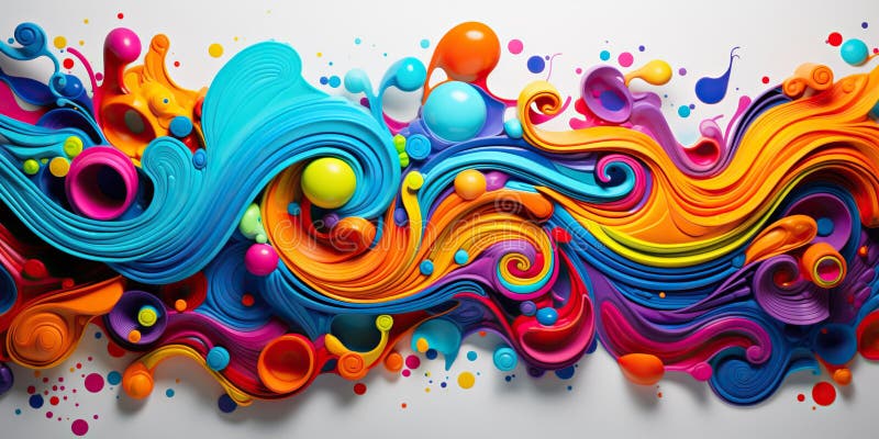 Creative World Brought To Life Through Vivid Colors Shapes And Intricate Patterns Concept Of