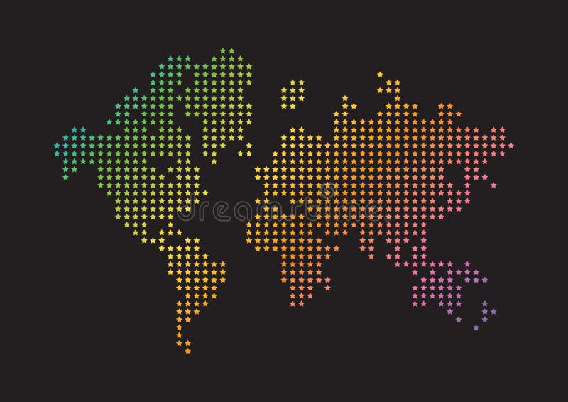 Creative World Map Design. Vector Illustration Decorative Design Stock ...