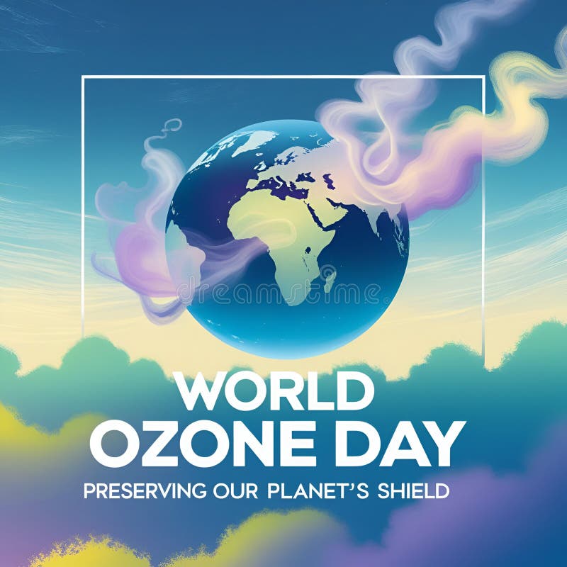 Creative World Ozone Day Poster with Environmental Theme Stock ...