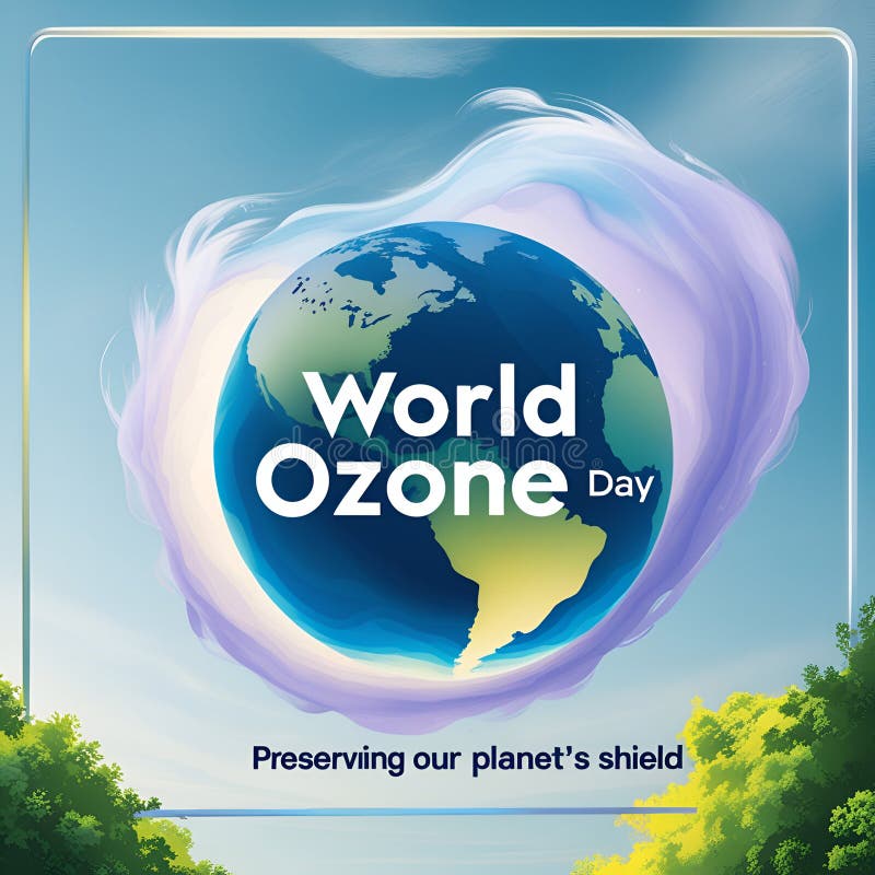 Creative World Ozone Day Poster with Environmental Theme Stock ...