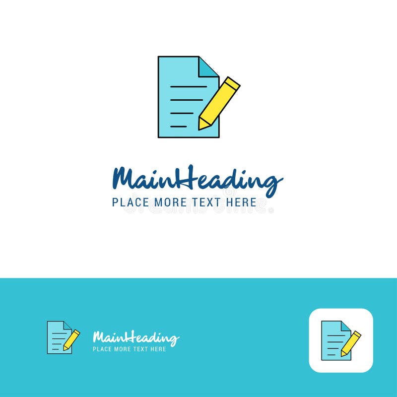 Write Document Logo Design with Business Card Template. Elegant ...