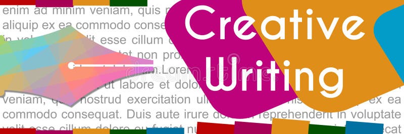 Creative Writing Colorful Banner Stock Illustration - Illustration of ...