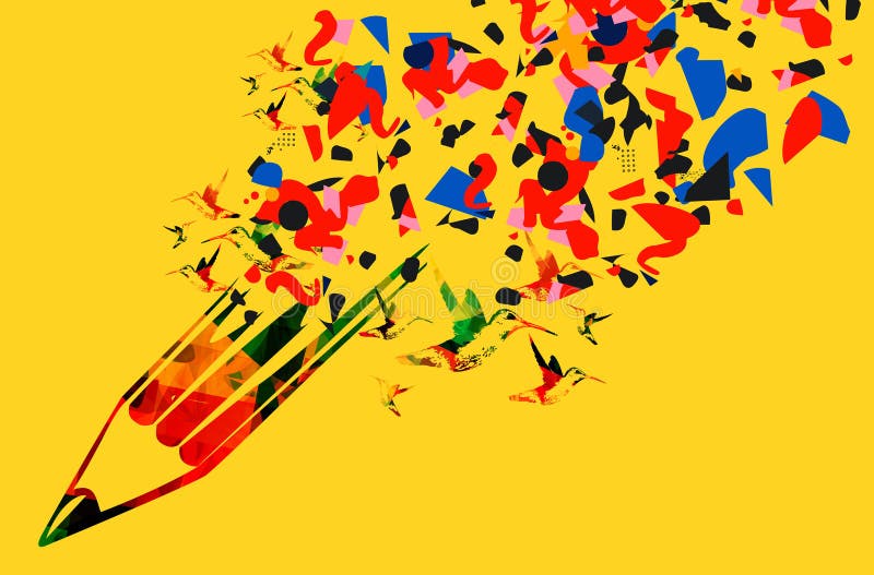 Creative Writing Concept Vector Background Stock Illustration ...