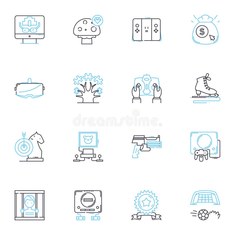 Creative Writing Linear Icons Set. Imagination, Inspiration, Prose ...
