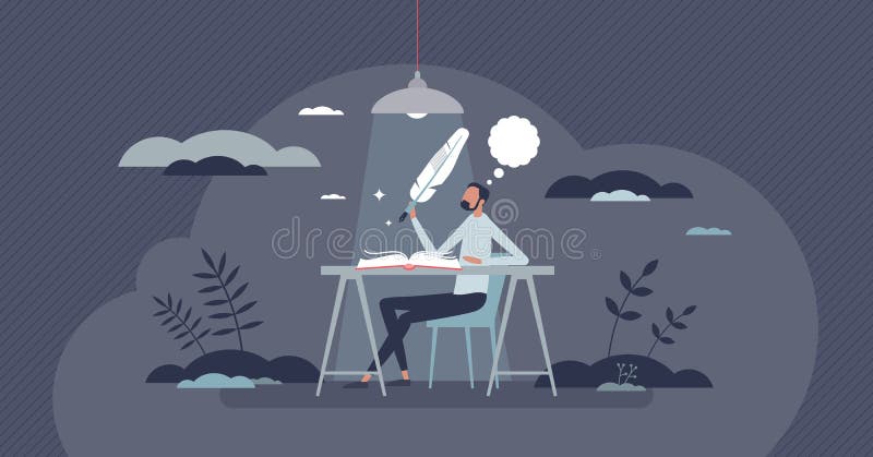 Creative Writing Process and Author Typing Content Scene Tiny Person ...