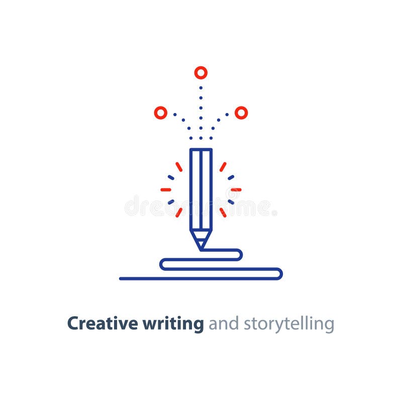 Content Writing, Creative Story Telling Vector Icon Stock Vector ...