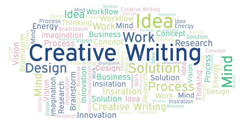 Creative Writing Word Cloud, Made with Text only. Stock Illustration ...