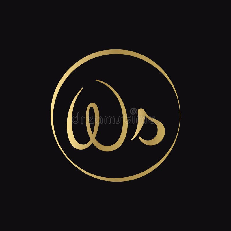 Creative WS Letter Logo Design Vector Template. Abstract Script Letter ...