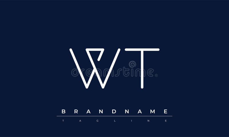 Creative WT Letter Initial Logo Vector Image Stock Vector ...