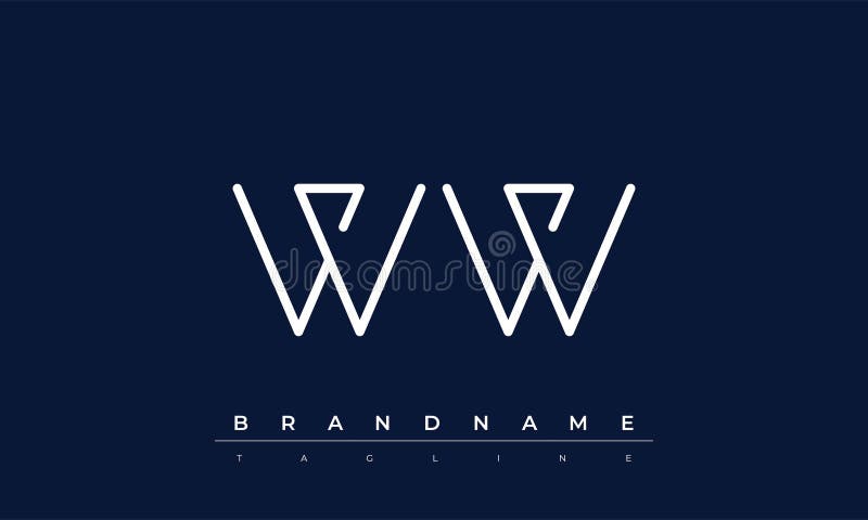 Creative WW Letter Initial Logo Vector Image Stock Vector ...