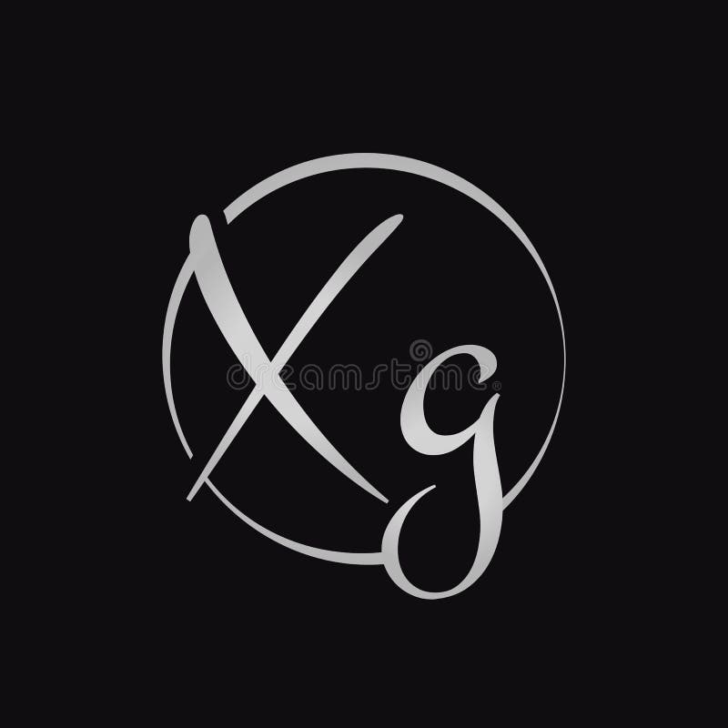 Creative XG Letter Logo Design Vector Template. Initial Script Letter ...