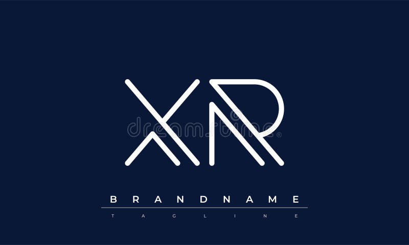 Creative XR Letter Initial Logo Vector Image Stock Vector ...