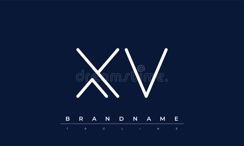 Creative XV Letter Initial Logo Vector Image Stock Vector ...